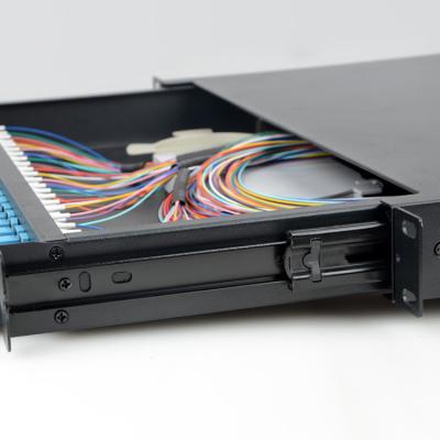 China ODF Fiber Optic Patch Panel Rack Mounted SC FC ST LC 48 Fiber for sale