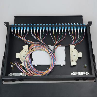 China ODF Fiber Optic Patch Panel Rack Mounted SC FC ST LC 48 Fiber for sale