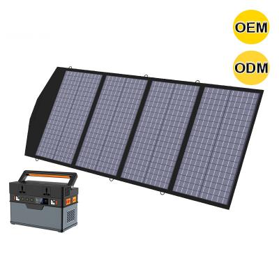 China 18VDC Solar Energy System Portable Foldable Solar Panel 4 Folds WIth 200W Solar Power Battery for sale