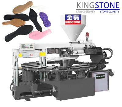 China Kingstone Machinery Rotary 1/2/3 Colors PVC TPR Sole Injection Moulding Machine for sale