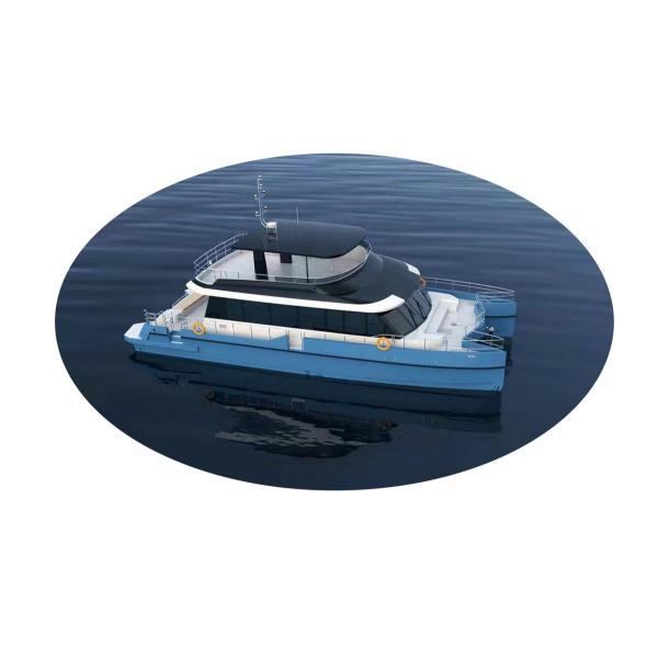 Quality New 20.8m Fiberglass Catamaran Yacht Hybrid Power Version for Touring and Entertainment for sale