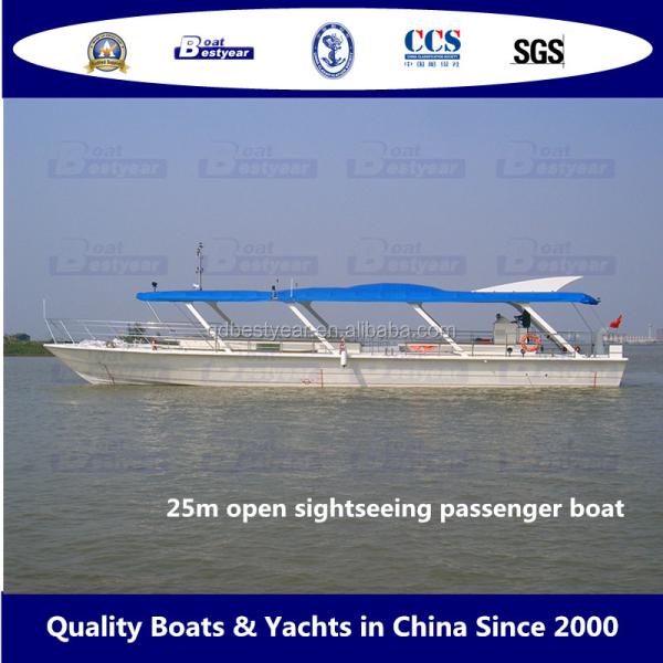 Quality Bestyear 25m Open Sightseeing Passenger Boat for sale