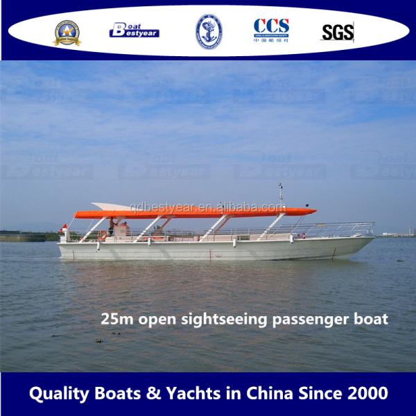 Quality Bestyear 25m Open Sightseeing Passenger Boat for sale