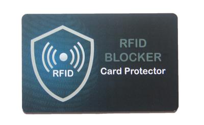 China PVC RFID Block Card Protector Card Signal Anti Theif With Shield Safety Guard for sale