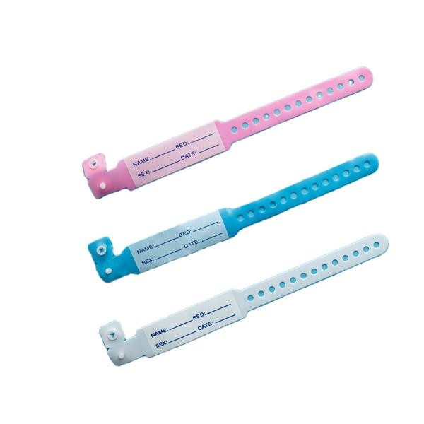 Quality Soft PVC Hospital Medical Wristband Disposable RFID NFC Tag Bracelet for sale
