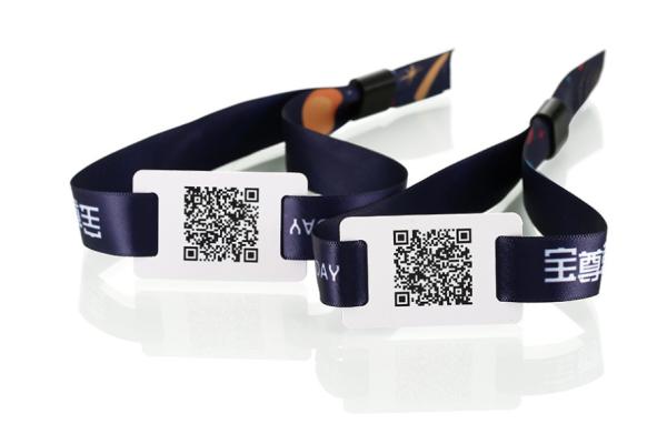 Quality Disposable Smart RFID Chip Wristband Fabric NFC Wristbands For Events And for sale