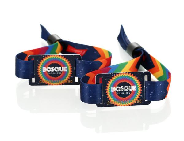 Quality Disposable Smart RFID Chip Wristband Fabric NFC Wristbands For Events And for sale
