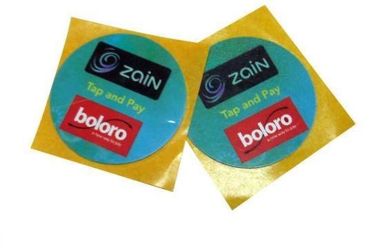 Quality 13.56 MHz HF RFID Circular Sticker Label Adhesive With Custom Printing for sale
