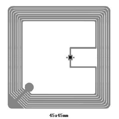 China High Frequency PET RFID Inlay Writable Nfc Tags 1 - 3cm Reading Range for sale