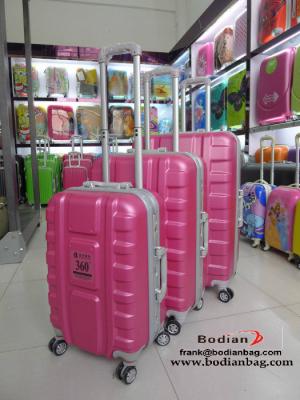 China latest new type abs luggage sets with aluminum frame super light weight for sale