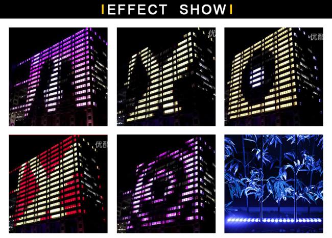 Aluminum waterproof dmx  exterior color change dc24V rgbw 4 in 1 led wall washer light