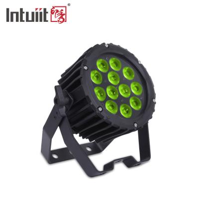China Equipment 12*Tri 3W RGB LED Par Can Light IR Remote Control For Wedding Stage Decoration for sale