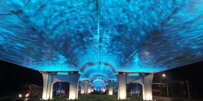 China Wasser-Effekt 60w 100w 200w 400w führte Projektor-Licht für errichtende Brücken-Beleuchtung zu verkaufen