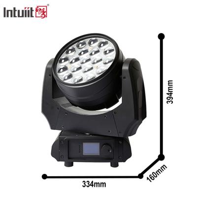 China Zoom Moving Led Wash Light 19x10w 4 In 1 Gobo Projector Rgbw Headlight Party Stage Lighting Effects Bar Night Club Disco for sale