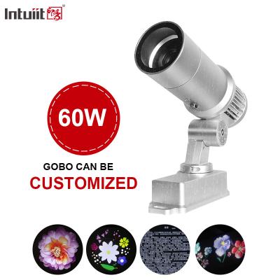 China 60W Gobo Projector Custom Logo Led Light HD Image For Outdoor Ip65 Rotating Advertising Projection Light For Wedding for sale