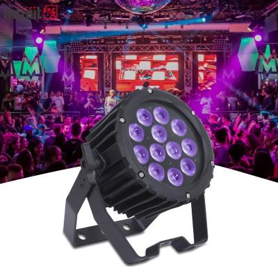 Китай Профессиональный 12pcs 4in1 12x3W светодиодный наружный Par Can Light Сценическое освещение RGBW Алюминиевый сплав DJ Умывание Par Ночной клубный свет продается