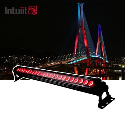 Cina 24pcs Led Wall Wash 20X9W Bar di illuminazione esterna 3in1 Con luci Dmx per edifici esterni in vendita