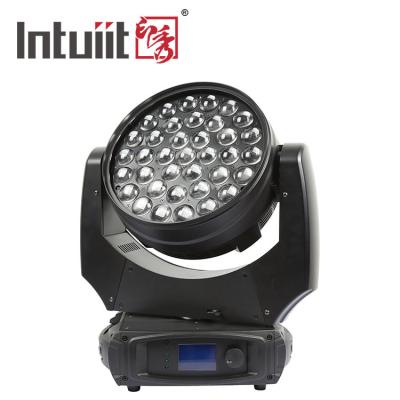 Cina 37x10W Zoom Beam Wash Moving Head Light per effetto illuminazione sul palco con LED RGBW 4in1 e DMX Control Dj Disco e nightclub in vendita
