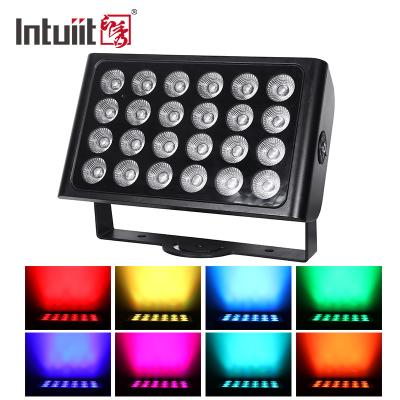 China 24PCS 10w Waterproof Led Wall Washer Light High Power Led Flood Light RGBW Led City Color Light for sale