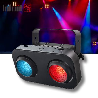 China Stage publiek licht 2-oog RGBW 4in1 led cob blinder 200W voor Disco Stage Lights Te koop