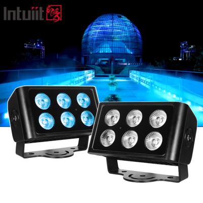 China 6x5W exterior IP65 Cuadrado DMX RGBW Luz de inundación LED para fachada de edificio Luz de inundación de lavadora de paredes LED en venta