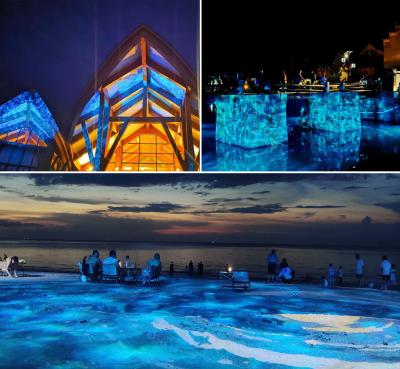 China 400W Waterproof IP65 LED GOBO Projector Outdoor Building Projection Light Four-color Switching Water Effect Projection Light for sale