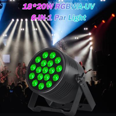 Cina 18x20 Proiettore LED Par DMX Impermeabile RGBWA UV per Teatro all'aperto, Matrimoni, Concerti ed Eventi in vendita