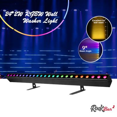 Cina Wash Light IP20 DMX512 Soluzione Musicale Intelligente Avanzata 24*2W RGBW LED Luci Barra Lineare Wall Washer in vendita