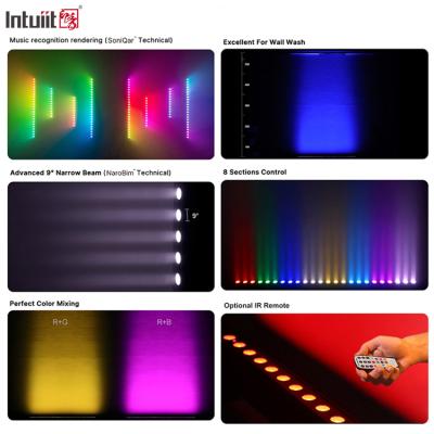 China IP20 Led Up Lights Battery Power LED Wall Wash 12x2w RGBW 4in1 Stage Bar Light Sound Control Lighting for sale