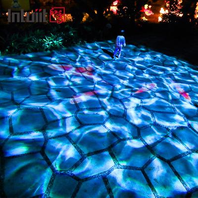 China 100W Outdoor Colorful Water Gobo Projector Night Club Disco Effect Light Waterproof Landscape Lamp Light Advertising Light for sale