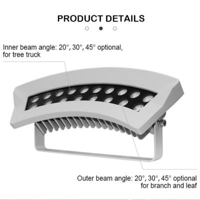 Китай 36 Вт светодиодный светодиодный свет с изменяющейся цветом функцией для наружного освещения деревьев IP65 Алюминиевая лампа корпуса продается
