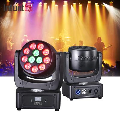 China 12x8W RGBW Color Mini for Moving Head Beam Wash Stage Light LED DMX Moving Head Lights for Church Party Venue DJ Shows for sale