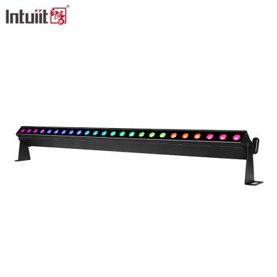 China Stage Wash Light Bar DMX 24*2W RGBW 4IN1 24 LED DJ Lights 9°Beam  Angle Wall Washer Strip Light Bar for Wedding Church DJ Gig Live Events for sale