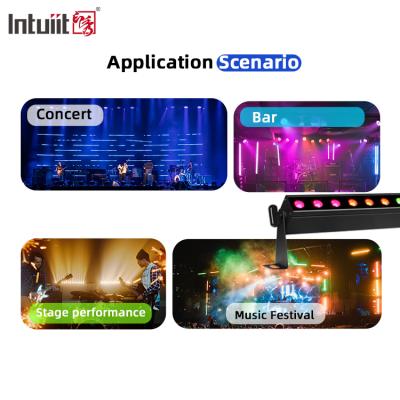 China Stage Wash Light Bar DMX 24*2W RGBW 4IN1 24 LED DJ Lights 9°Beam  Angle Wall Washer Strip Light Bar for Wedding Church DJ Gig Live Events for sale