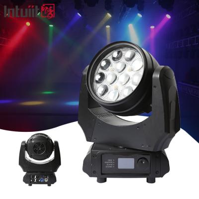 China 5-60 Degree Zoom LED Moving Head Wash 12x10W RGBW 4in1 Mini Stage Light High Brightness DMX Control for Professional Show Party Event for sale