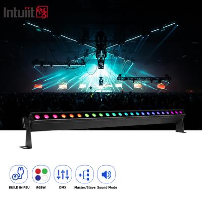 China Indoor LED Wall Washer Light 24x2W RGBW DMX512 Sound Active Stage Bar Lighting IP20 Linear Wash Light for Architectural Interior Decor for sale