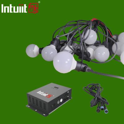 중국 240V 옥외 태양 스트링 조명 음악 동기화 색상 변경 IP54 확장 가능한 장식 램프 판매용