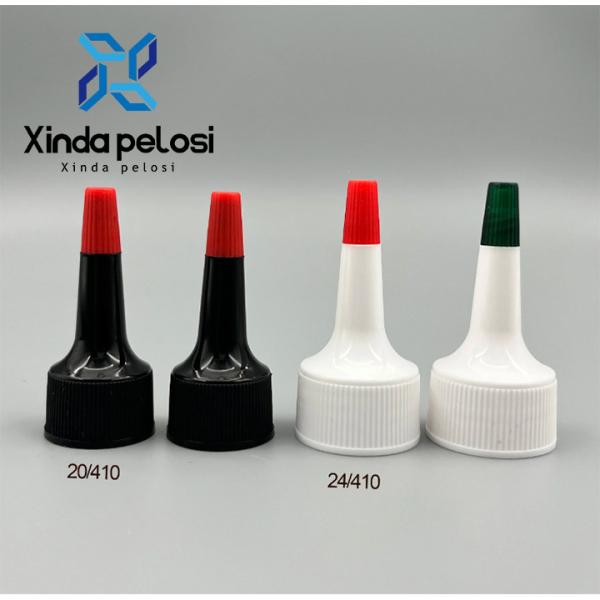 Quality 24/410 Plastic Twist Top Cap Black And White Plastic Disposable Dropper Needle for sale