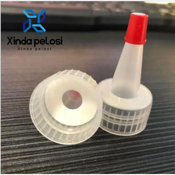 Quality 24/410 Plastic Twist Top Cap Black And White Plastic Disposable Dropper Needle for sale