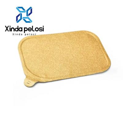 China Plastic Sealing Lids Embossed Printed Square Shape Aluminum Foil For Yogurt Cups for sale