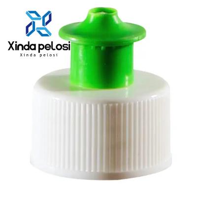 China Non Spill Push Pull Screw Replacement Covers Plastic Bottle Cap For Sports Bottle for sale