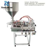 China Semi Automatic Desktop Plastic Pouch Sealing Machine,Spout Pouch Double Head Paste Filling Machine for sale