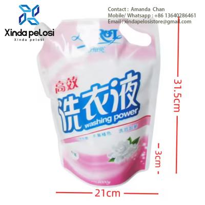 China Custom Logo Plastic Packaging Stand Up Resealable Liquid Plastic Pouches With Gravure Printing for sale