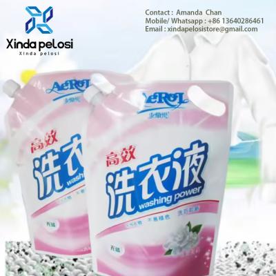 China Custom Logo Plastic Packaging Stand Up Resealable Liquid Plastic Pouches With Gravure Printing for sale