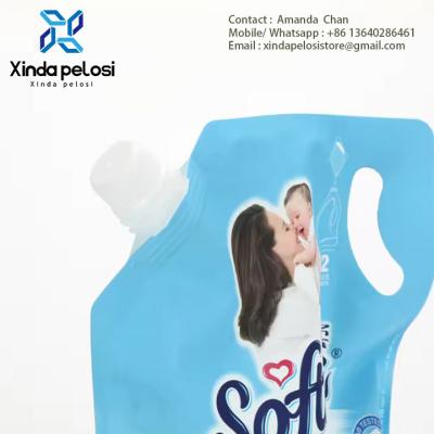 China Custom Collapsible Water Bottles  Packaging Standing Pouch Reusable Foldable Drinking Water Bags for sale