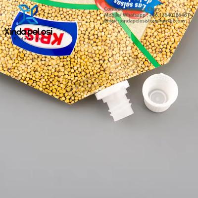 China Refillable Custom Stand Up Spout Pouch Standing Bag Fos Laundry Detergent,Liquid Packaging Plastic Bag for sale