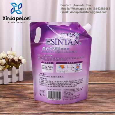 China Custom Collapsible Water Bottles  Packaging Standing Pouch Reusable Foldable Drinking Water Bags for sale