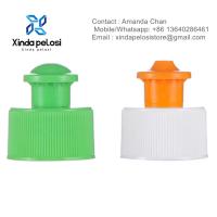 China Custom Detergent Push-Pull Cap PP Screw Cap With Liner for sale