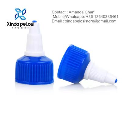 중국 다양한 색상 장 노즐 스크루 트위스트 톱 캡 화장품 병 판매용