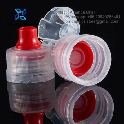 China 28/415 Sportwaterfleskappen Plastic Flip Top Cap Met Silicone Valve Te koop
